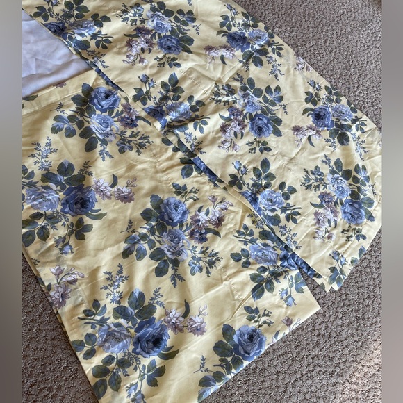 Laura Ashley | Accents | Laura Ashley Two Yellow And Blue Floral Big ...